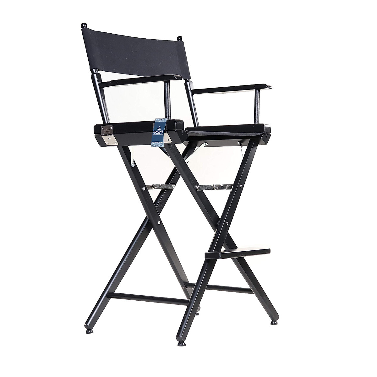Filmcraft Professional Grade Tall Director's Chair (30", Black Finish, Black Canvas)