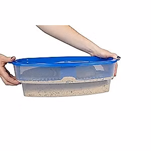 Cook's Choice XL Original Better Breader Batter Bowl- All-in-One Mess Free Breading Station Tray for at Home or On-the-Go - Pour in Seasoning, Add Meat or Vegetables of Choice, & Just Shake