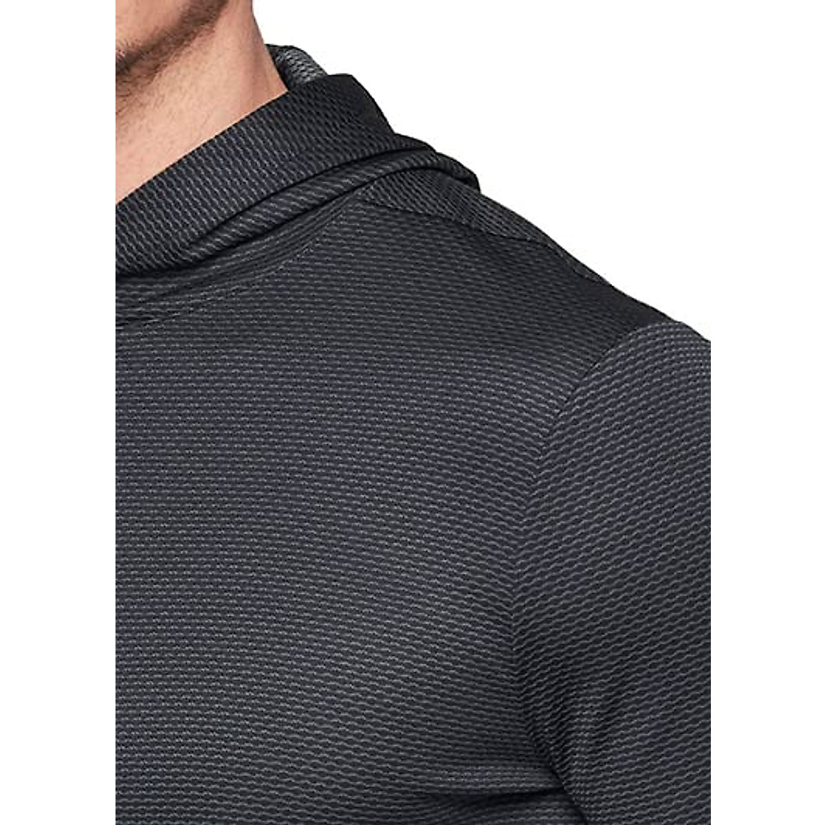 RBX Men's Lightweight Hoodie Top Quick Drying Long Sleeve Tee Texture Charcoal S