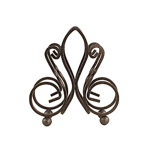 Spectrum Diversified Patrice Vertical Countertops, Dining Table & Kitchen Décor, Stylish Upright Napkin Holder, Small, Hammered Bronze