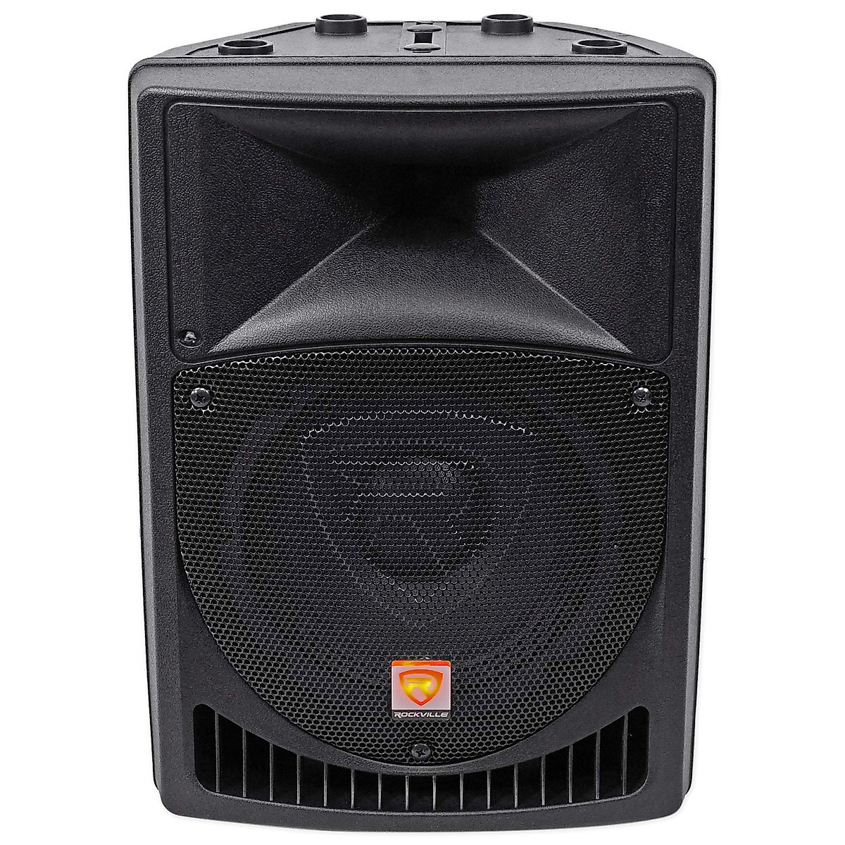 Pair Rockville Power Gig RPG8 8" Powered Active 800 Watt 2-Way DJ PA Speakers