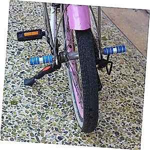 VANZACK 2pcs Pair Mountain Accessories Blue Seat Pegs Anti-Skid BMX Stunt Backseats Cylinder Bicycle Foot Rest One Cycling Adult Feet Hooks Aluminum Pedals Bike for Stands
