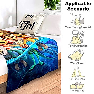 Super Soft Blanket Flannel Fleece Throw Blankets Soft Cozy Fuzzy Sea Monsters Bedding for Kids Adult Gifts 50"x40"