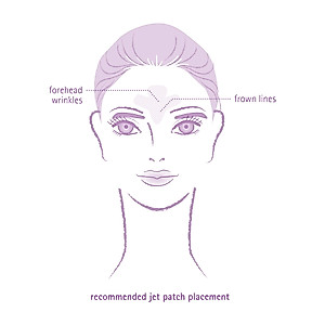Toute Nuit Facial Wrinkle Patches, Face Tape, Jet, Unisex, Extra Large Frown Lines and Forehead Coverage, 20 Patches