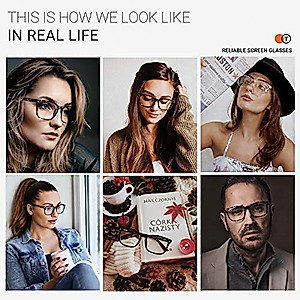TIJN Unisex Stylish Square Non-Prescription Eyeglasses Glasses Clear Lens Women Men Eyewear