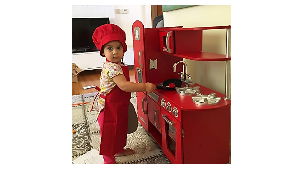 Kid's Chef Apron Set with Hat - Fun Cooking Apparel
