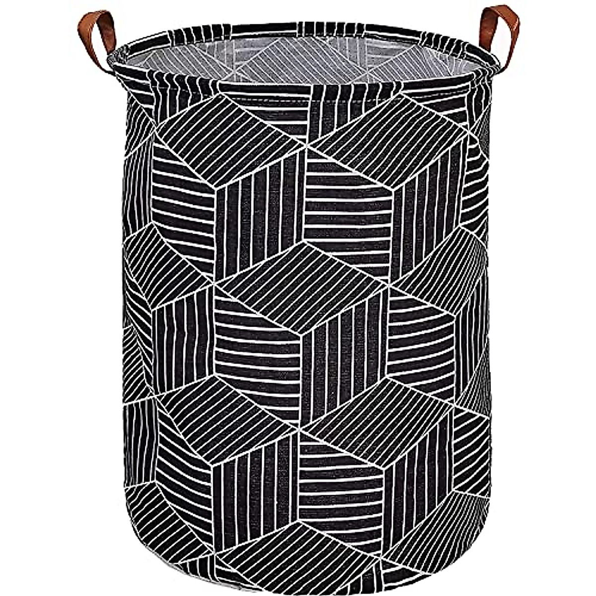 Large Laundry Basket, Baby Laundry Basket, Waterproof Laundry Hamper, Foldable Clothes Hamper, Collapsible Laundry Baskets. Teen Hamper, Perfect for Dirty Clothes and Toys. (Black diamond)