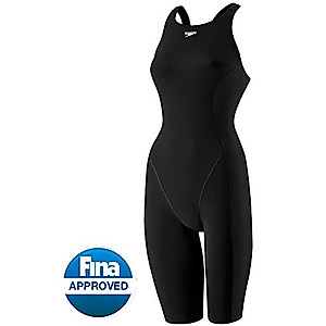 Speedo Girl's Swimsuit One Piece Power Plus Kneeskin Solid Youth Speedo Black/Black, 22