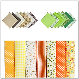 56 Pieces 9.8" x 9.8" Cotton Fabric Fat Quarters Fabric Bundles,Pre-Cut Floral Print Quilting Squares Fabric for DIY Sewing Scrapbooking Crafting Artcraft