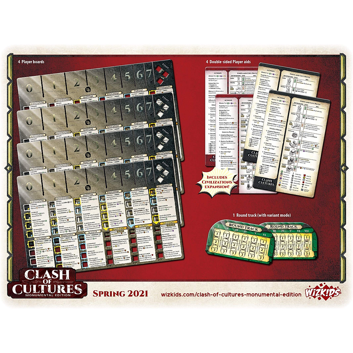 Clash of Cultures: Monumental Edition | Board Game WizKids - New Edition