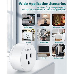 HAPYTHDA Garbage Disposal Wireless Switch Kit, Remote Control Outlet, No Drilling On Sink Top, Wireless Switch Button Kit for Waste Disposal, 15A/1500W with 4000V Anti-Surge, 500 Feet RF Range