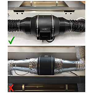 LEAK FREE 6"-4" Reducer Adapter for 6" AC Infinity Inline Fan S6/T6 (2 Pack)