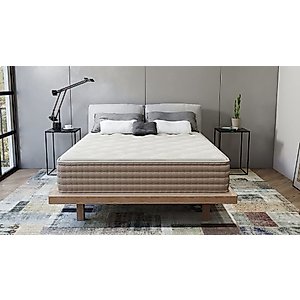 Eco Terra | Natural Latex | Luxury Hybrid Mattress | Medium Mattress with Encased Coil Spring | Full