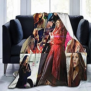 Elizabeth Olsen Wanda Maximoff Soft and Comfortable Wool Fleece Throw Blankets Yoga Blanket Beach Blanket Suitable for Home and Tourist Camping