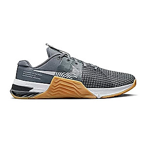Nike Men's Metcon 8 Training Shoe (Smoke Grey/White/Dark Smoke Grey, us_Footwear_Size_System, Adult, Men, Numeric, Medium, Numeric_10)