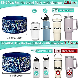 Protective Silicone Sleeve Boot 32oz 40oz for Hydro Flask, Wide Mouth Water Bottle Boot Bottom Base for YETI, Simple Modern,Takeya,MIRA and Flask Rubber Boot BPA Free, Not for Stanley Tumbler(Black)
