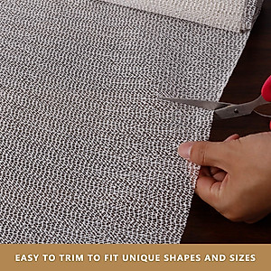 Anze Classic Grip Shelf Liner, Drawer Cabinet Liner for Shelving Non Adhesive Strong Grip Bottom Kitchen Pantry Desks Closet Dresser Cupboard Protector Mat (17.5 Inch x 8.2 Feet, White)