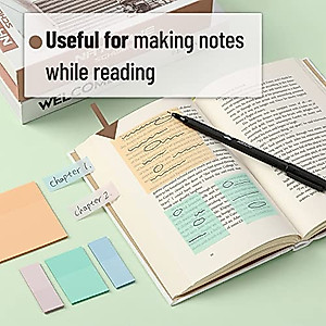 Mr. Pen- Transparent Sticky Notes, 200 pcs, Pastel Colors, See Through Sticky Notes, Sticky Notes Transparent, Sticky Notes Clear, Annotation Sticky Notes, Bible Sticky Notes, Sticky Notes for Books