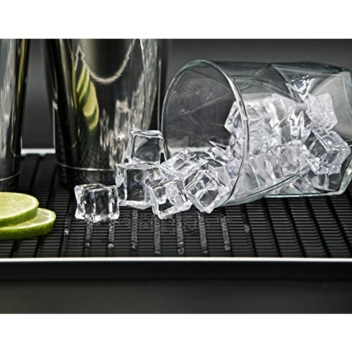 Highball & Chaser Premium Bar Mat 18in x 12in 1cm Thick Durable and Stylish Service Bar Mat for Spills, Coffee, Bars, Restaurants, Counter Top Dish Drying Mat, Glass Drying Mat