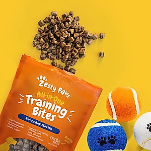 Zesty Paws Training Treats for Dogs & Puppies - Healthy Dog Treats for Hip, Joint & Muscle Health - Puppy Training Treats - for All Breeds and Ages - Dog Treats for Training - PB Flavor - 8oz