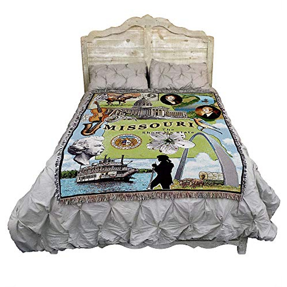 Pure Country Weavers State of Missouri Blanket - Gift Tapestry Throw Woven from Cotton - Made in The USA (72x54)