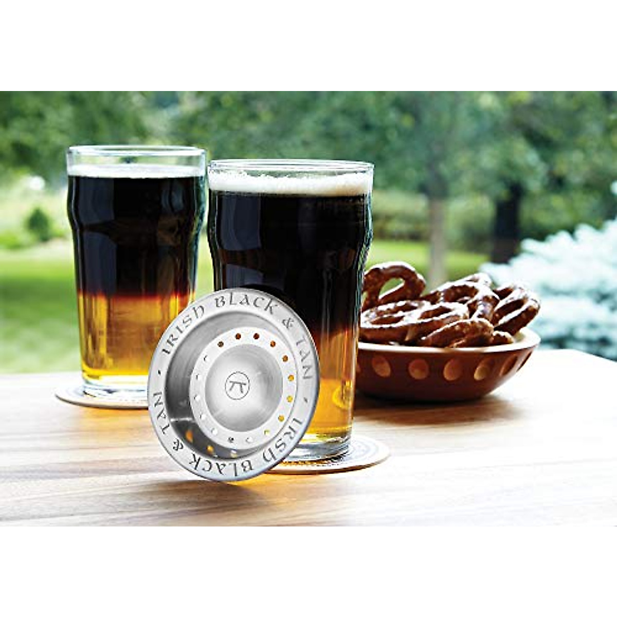 Outset Irish Black and Tan Layering Tool, 3.75" Diameter, Stainless Steel