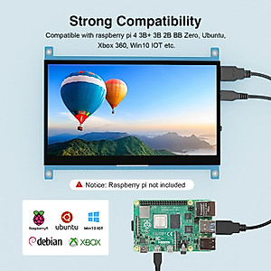 APROTII 12 inch HDMI Monitor, 1024x768 HD Display, HDMI/BNC/AV/VGA/USB Input Audio Video Display with BNC Cable Bulid in Speaker and VESA Hole for PC Raspberry Pi Use Built-in Speaker