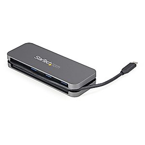 StarTech.com 4 Port USB C Hub - 3X USB-A/1x USB-C - 5Gbps USB 3.0 Type-C Hub (3.2/3.1 Gen 1) - Bus Powered - Portable USB-C to USB-A Adapter Hub - 11.2" (28.5cm) Cable w/Cable Management (HB30CM3A1CB)