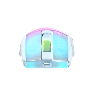 ROCCAT Burst Pro Air Lightweight Symmetrical Optical Wireless RGB Gaming Mouse with 19K DPI Optical Owl-Eye Sensor, Optical Switches, Titan Wheel, 81-Gram Weight – White