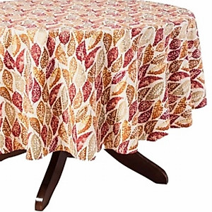 Threshold Colorful Autumn Leaves Tablecloth Fabric Table Cloth 70 Round