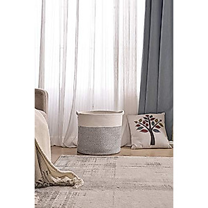 Baskets for Clothes Storage, Large Rope Laundry Basket, Woven Basket for Clothes,Bags,Toys,Towels, Hamper for Laundry, Rope Basket, Blanket Basket, Environmental Protection Material