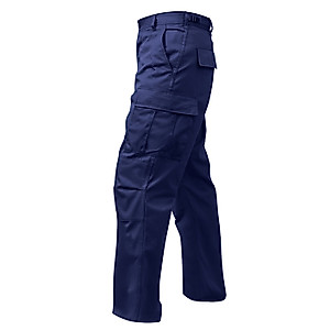 Rothco Relaxed Fit Zipper Fly BDU Pants, Navy Blue, XL