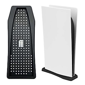 CKXIN Vertical Stand for PS5 Console - Digital Edition - Playstation 5 Holder Stand Bracket Mount Base with Built-in Cooling Vents and Non-Slip Feet (Black)