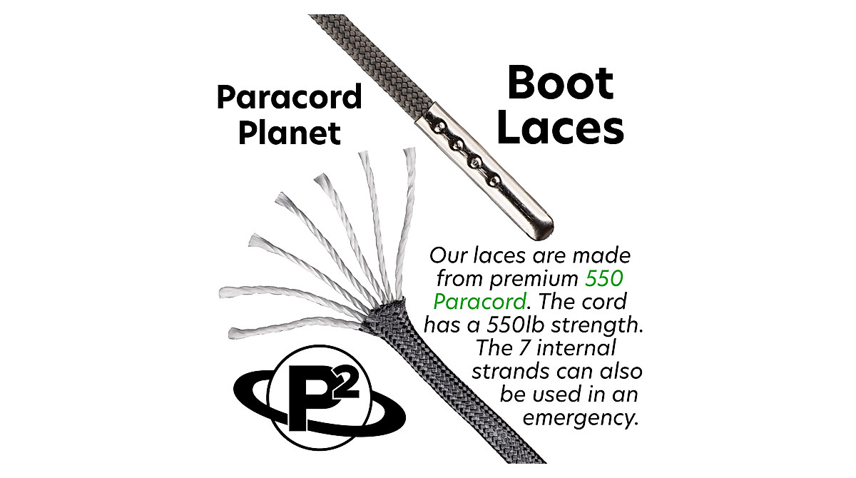 Durable 550 Paracord Boot Laces - Perfect for Adventure