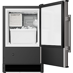 EdgeStar IB121 15 Inch Wide 12 Lbs. Capacity Built-In Ice Maker with 15 Lbs. Daily Ice Production - Stainless Steel