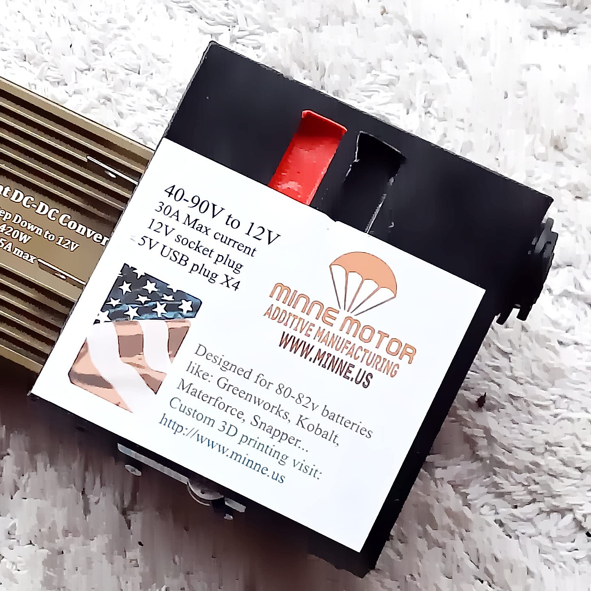 EGO 56v Battery Step Down Converter 12V 30A for trolling Motor, Scooter, Power Wheels.