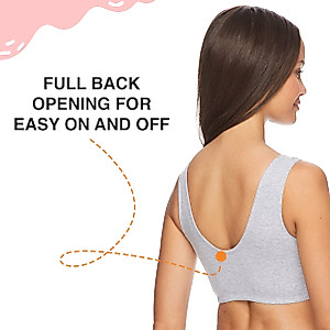 Lamaze womens Cotton Spandex Sleep for Nursing and Maternity Full Coverage Bra, Heather Grey, Large US