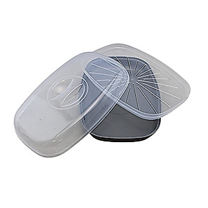 Dependable Industries inc. Essentials Microwave Fish Vegetables and Pasta Steamer BPA Free Cooks Healthy Steamed Fish in Minutes