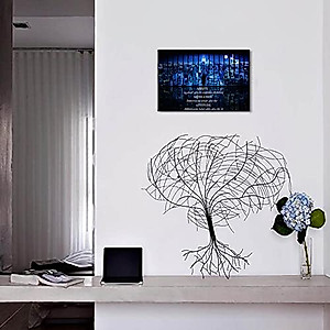 Inspirational Wall Art for Bedroom Positive Quotes Wall Decor New York Skyline Room Decor Men Office Wall Art Entrepreneur Bedroom Art Wall Decor Blue Quotes Wall Pictures Ready to Hang 16x24inch