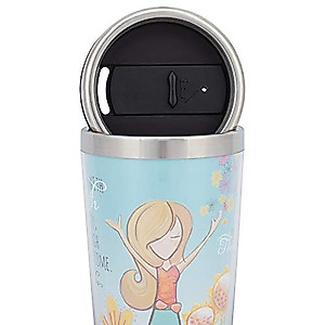 Proverbs 31 Woman Blue Sky Sketch 16 Oz. Stainless Steel Insulated Travel Mug with Lid