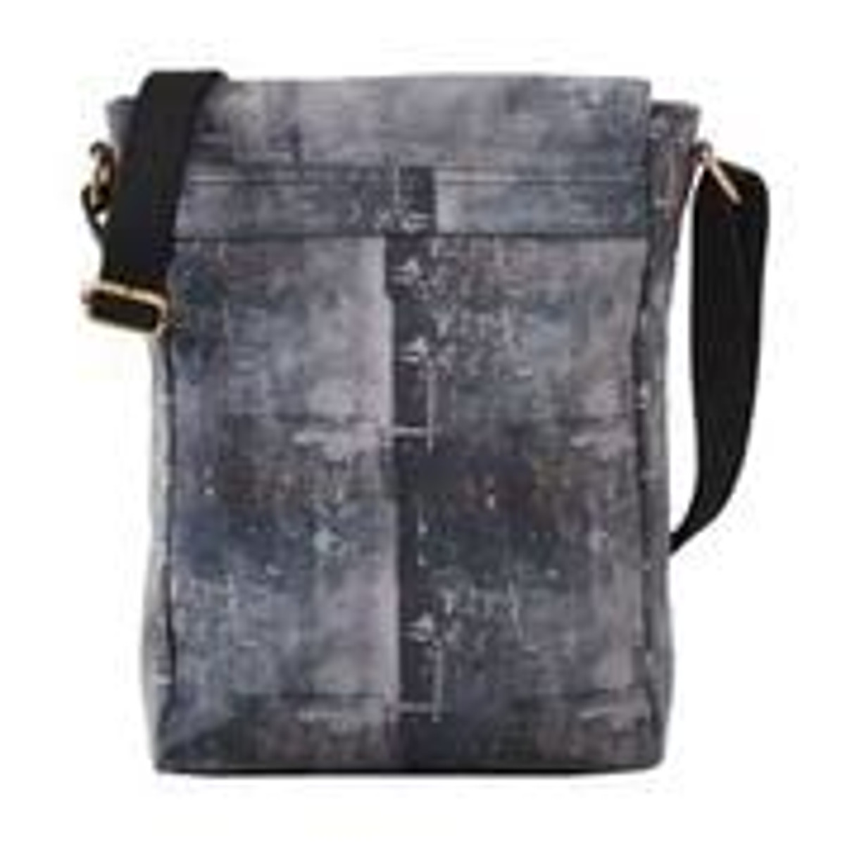 Mona B. Recycled, Upcycled Vintage Canvas Collection with Vegan Leather Trim Keyed-Crossbody