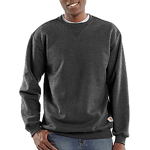 Carhartt Men's Midweight Crewneck Sweatshirt, carbon heather Large