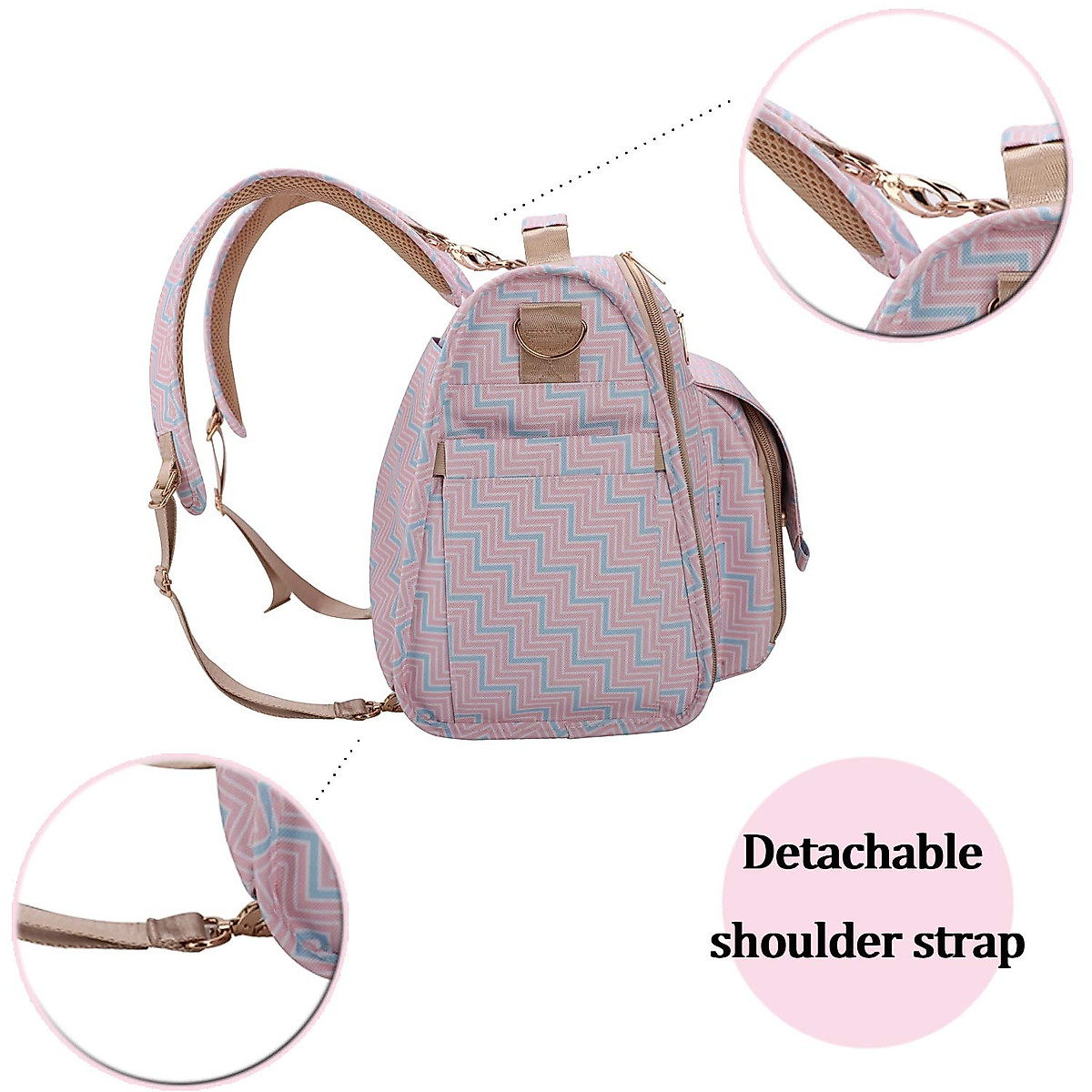 ALLCAMP OUTDOOR GEAR Diaper Bag Backpack Large, Support Baby Stroller, Converted Into a Tote Bag