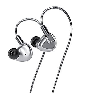 LETSHUOER S12 in Ear Monitor, 14.8mm Planar Magnetic Driver HiFi IEM in Ear Earphones (Frosted Silver, 3.5mm)
