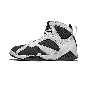 Men's Jordan 7 Retro Flint White/Flint Grey-Black-Varsity Purple (CU9307 100) - 10