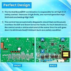 Replacement for Harman Pellet Stove Control Board 1-00-05886 4-Output Platinum PCB Circuit Board for Harman Advance, Accentra 52i, Accentra Insert P35i P43 P61 P61A P68 XXV 3-20-05886 3-20-05374
