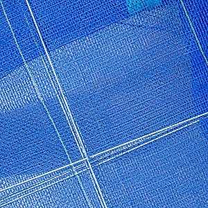 Enshey Drying Rack Folding Fish Mesh 4 Layers Fish Net 15.7X 15.7 x 25.6Inch Blue