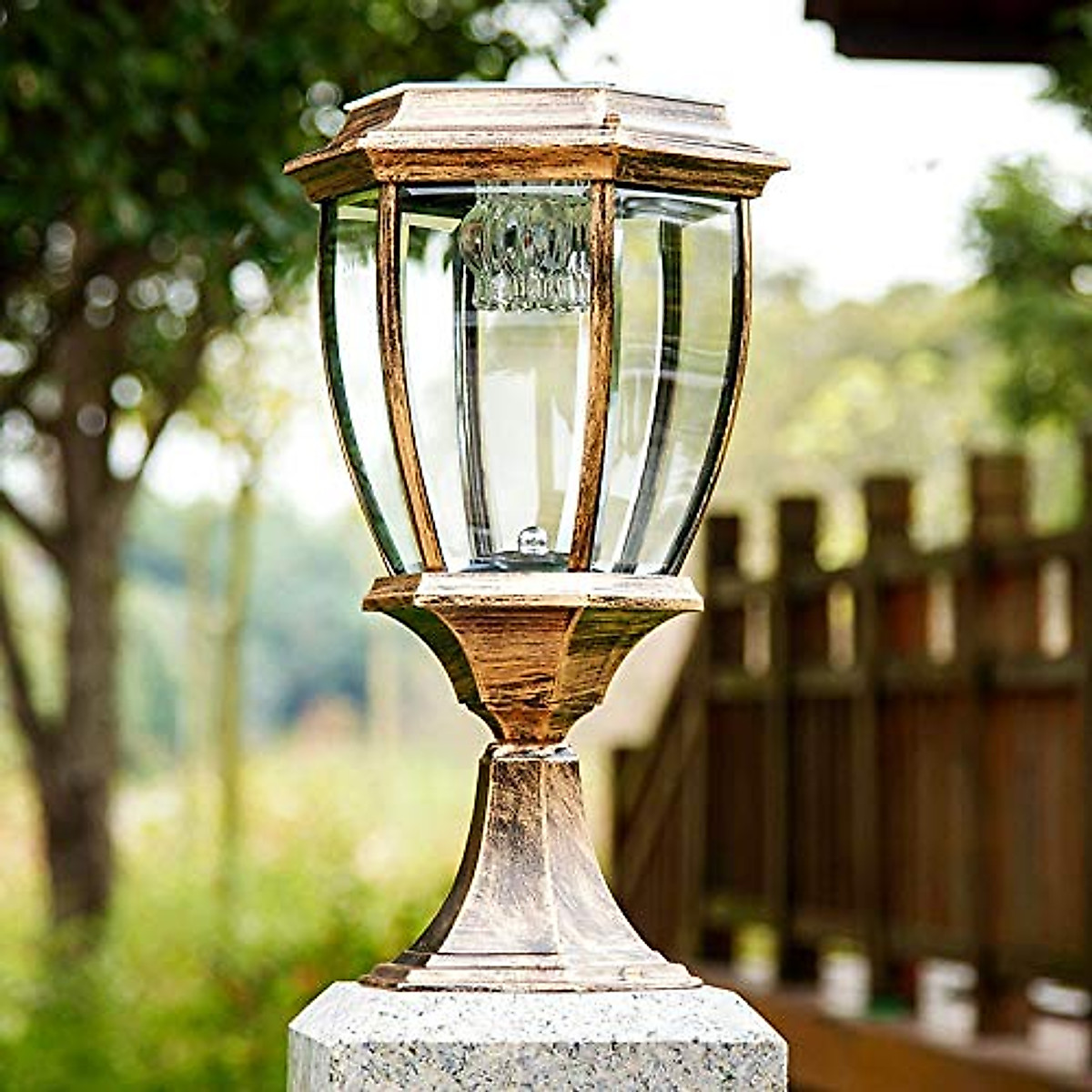 CDQYA Outdoor Pillar Lamp European Villa Wall Light Waterproof Home Garden Courtyard Light LED Street Garden Villa Lamp