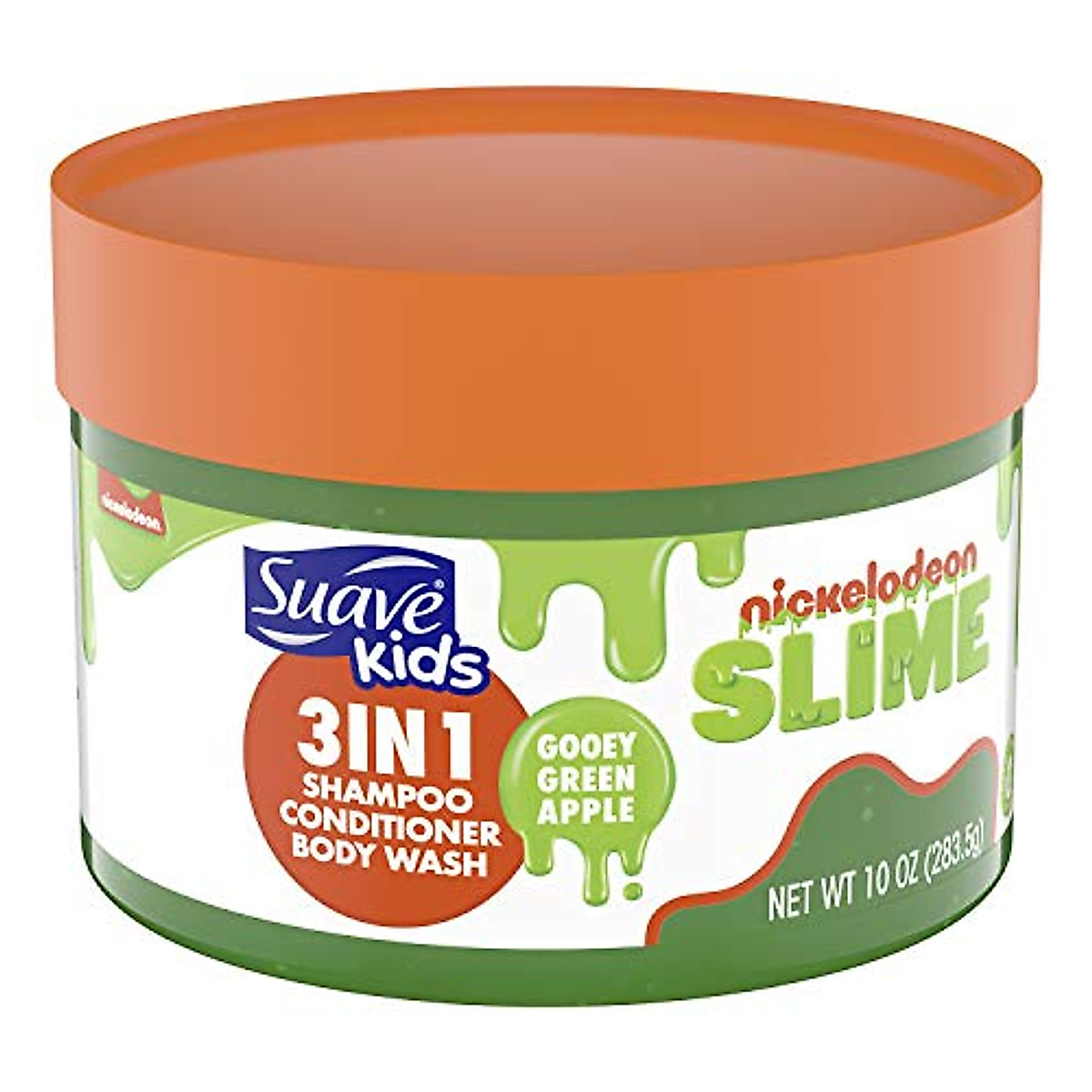 Suave Kids Shampoo, Conditioner, Body Wash 3 in 1 for Ease Gooey Green Apple Tear-Free 10 oz