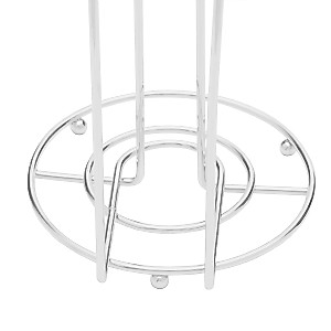 Free-Standing Paper Towel Holder with Easy-Tear Arm (Chrome), by Home Basics | Countertop Paper Towel Holder with Non-Skid Feet | Kitchen Paper Towels Holder